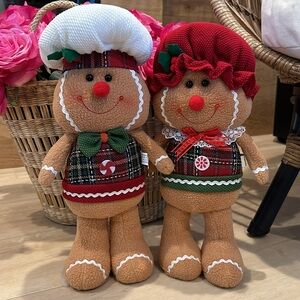 Holiday | Christmas Holiday Plaid Gingerbread Man Girl Boy Doll Greeter ...